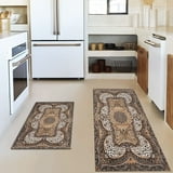 Boho Comfort Indoor Kitchen Rug Mat Set of 2, Washable, Non-Slip, Long ...