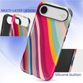 Case for iPhone 17 Air,Chroma Arc Block Exquisitely Pattern Double ...