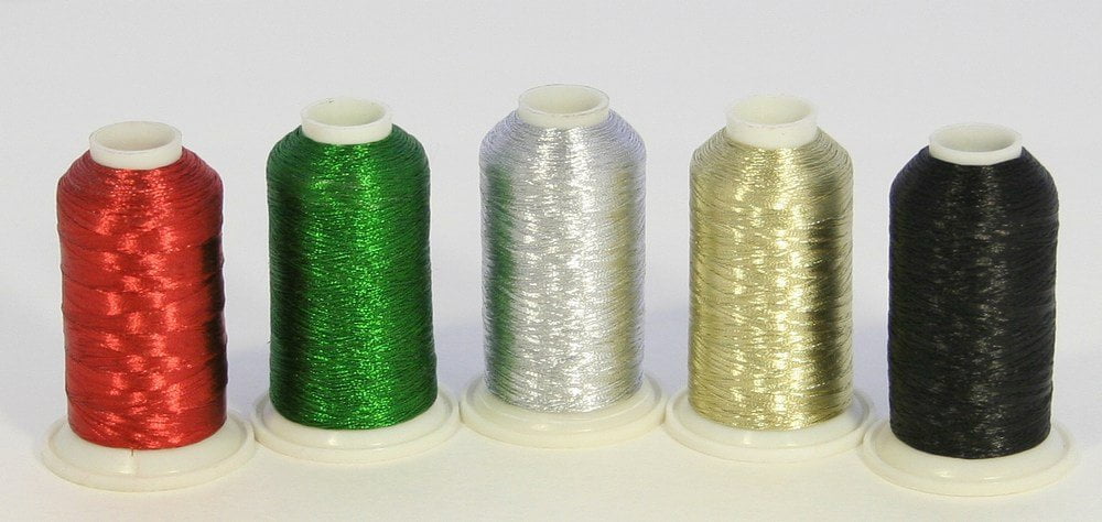 NEW ThreadNanny 5 CONES METALLIC MACHINE EMBROIDERY THREAD - Walmart.com