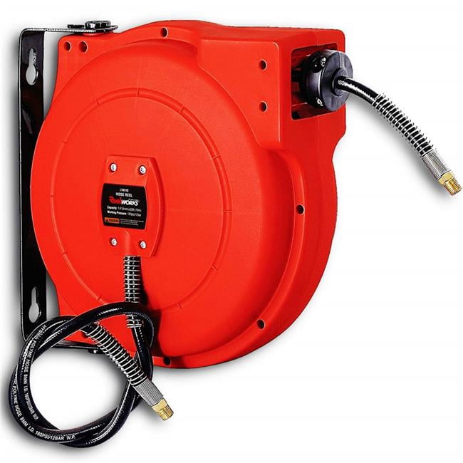 Reelworks TRI-L705102A 0.25 in. x 33 ft. Retractable Air-Hose Reel ...