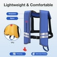 WARMOUNTS Automatic Inflatable Life Jacket w/ 5 Reflectors & Whistle ...