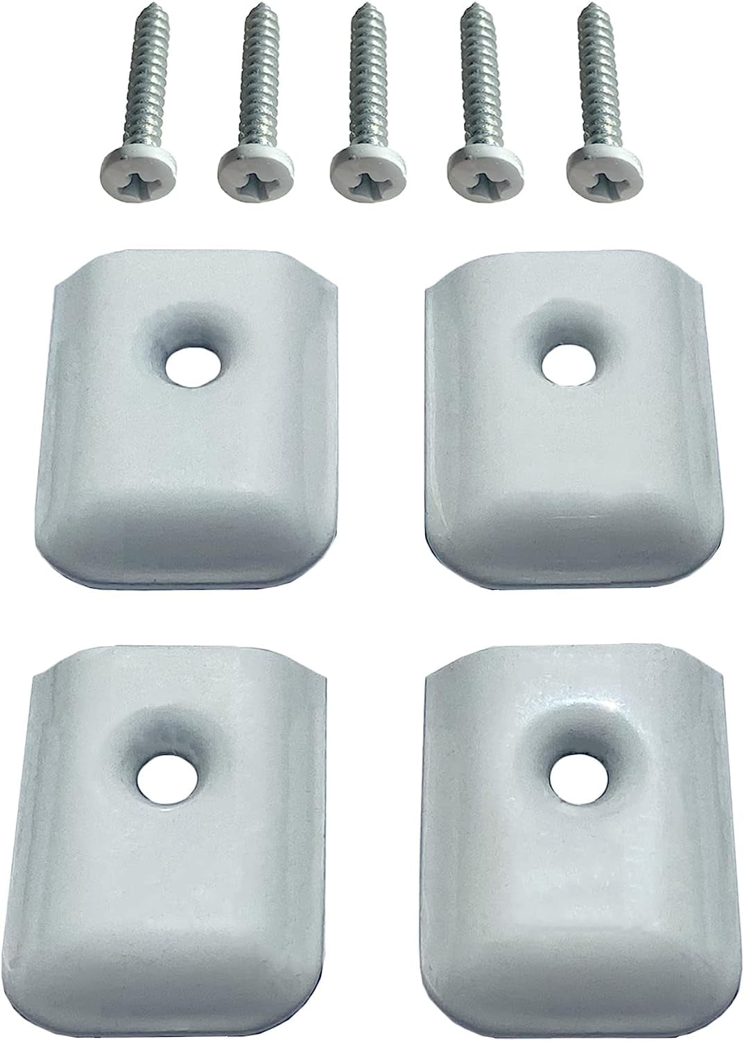 4 Pack RV Camper Trailer Aluminum Extrusion White Flat End Cap for ...