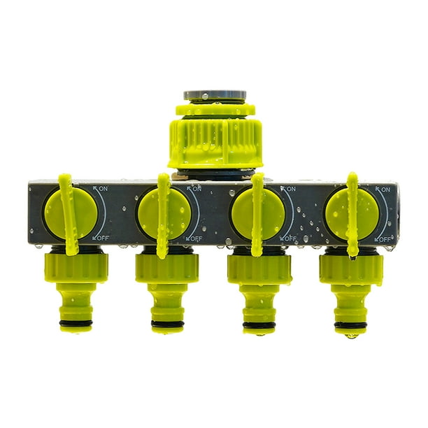 4 Way Garden Hose Splitters Diverter Tap Hose Connector Hose Splitter ...