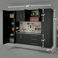 Prepac Black HangUps Work Storage Cabinet Set U - 6pc - Walmart.com