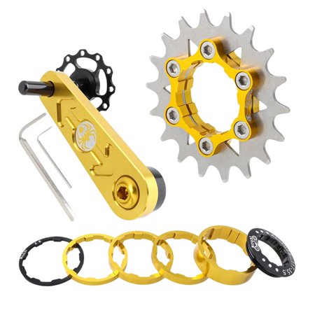 Bike Chain Tensioner Chainring Single Speed Tug Adjust for 22T ...