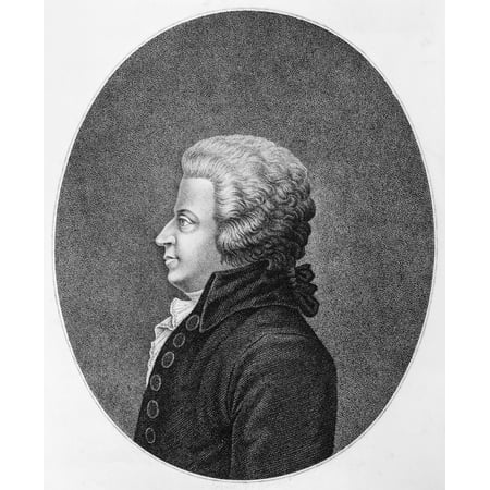 Wolfgang Amadeus Mozart /N(1756-1791). Austrian Composer. Stipple ...