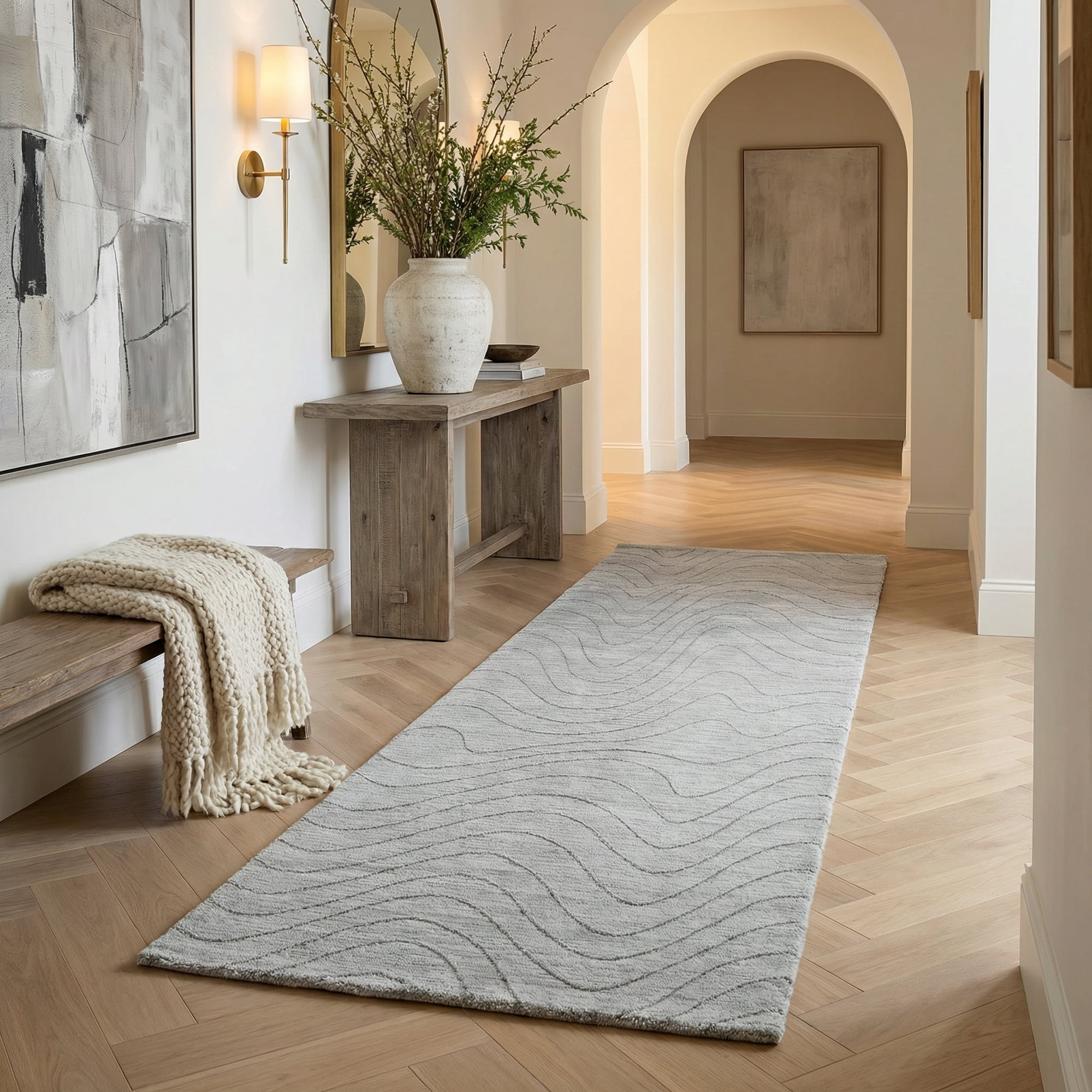 Click here for Rug Branch Casa Abstract Indoor Area Rug  Grey  Mo... prices