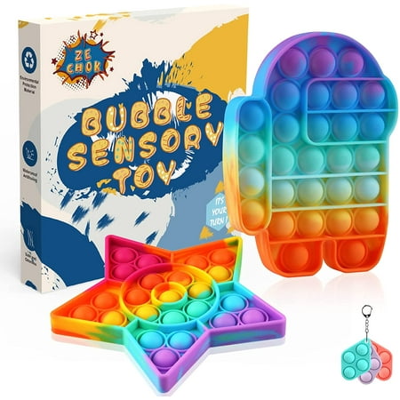 Pop Bubble Fidget Toys, Sensory Fidget Toys Pressure Relieving Toys ...