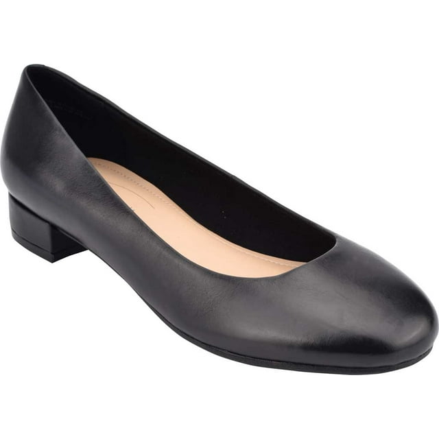Women's Easy Spirit Bell Pump Black Leather 6 M - Walmart.com