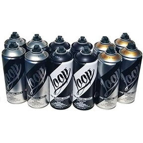 Loop 400ml Premium Mural Spray Paint kit for Aerosol Art - 6 Neon ...