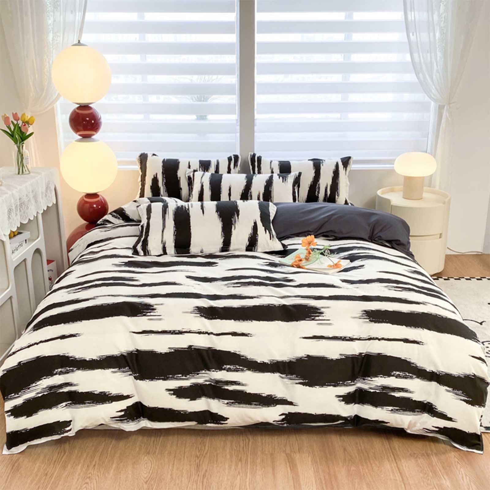 Click here for Topllc 4 Pcs Cotton Bed Sheet Set  Queen Size Stri... prices