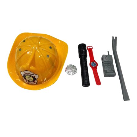 6 Pieces Kids Fireman Role Play Toy Children Dress up Toys Watch ...