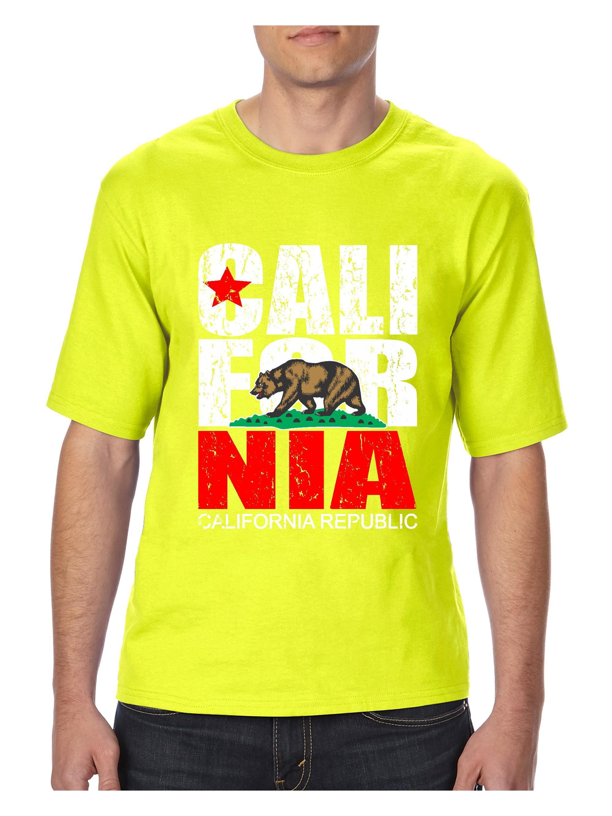 "Mens and Big Mens California Cali T-Shirt, up to size 3XLT" - Walmart.com