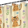 Basics Bathroom Shower Curtain, Water Resistant Fabric with Grommets ...