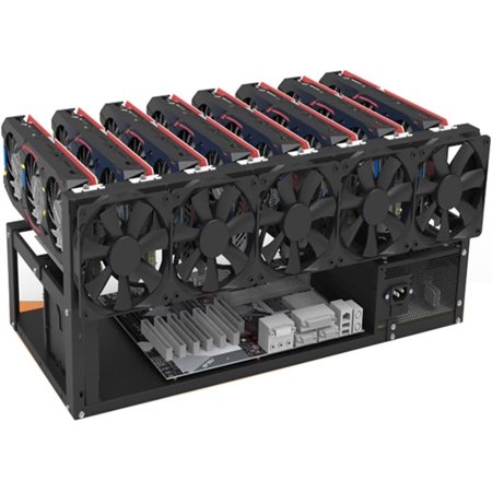 8 GPU Open Air Mining Rig Frame, Solid Mining Rig Case Steel Miner ...