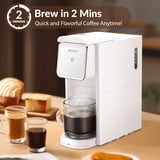 Mecity Mini Coffee Maker, Single Serve K-Cup, Ground Coffee & Tea, 6-12 ...