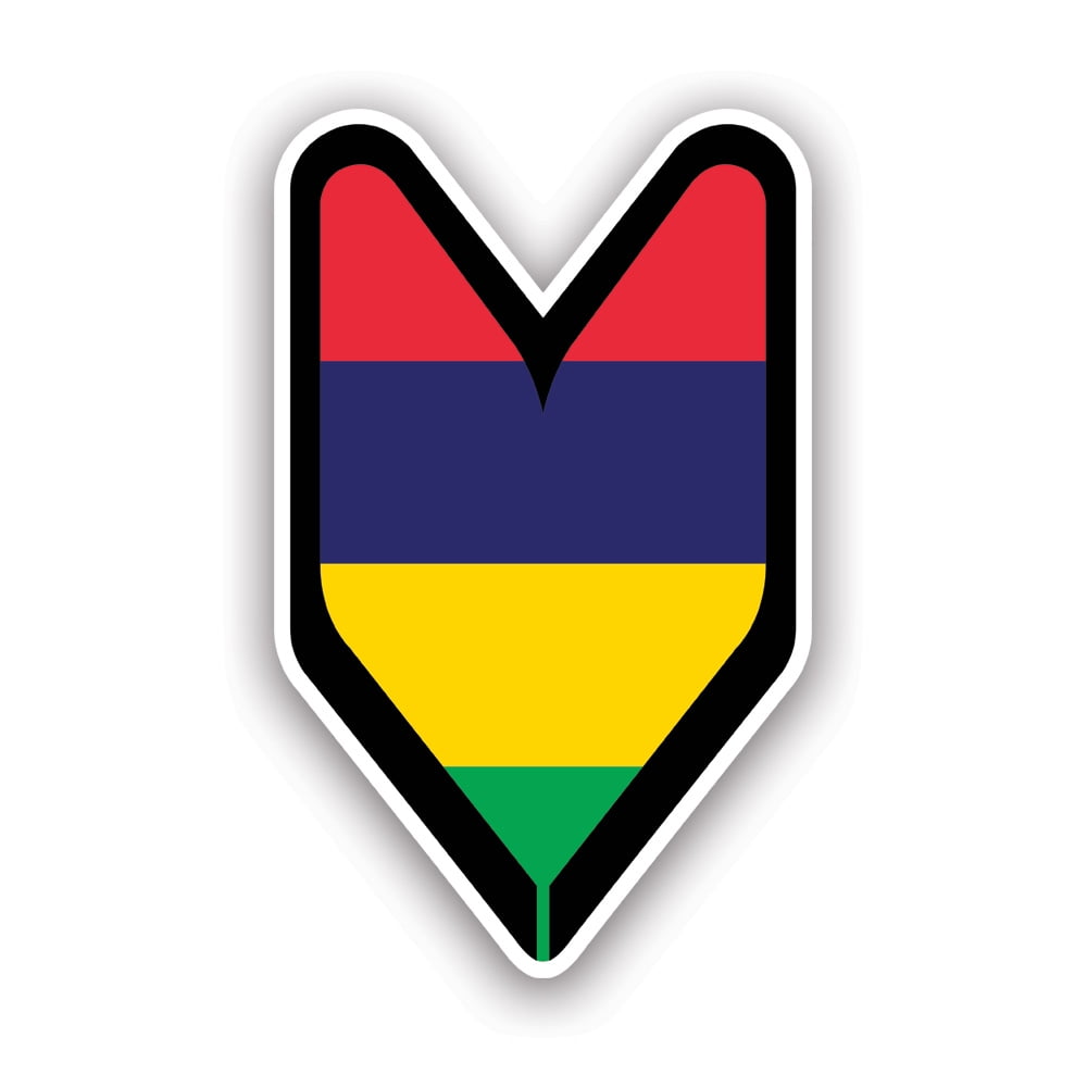 Mauritian Driver Badge Sticker Decal - Self Adhesive Vinyl ...