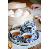 Porcelain Teapot, 17oz Tea Pot with Removable Stainless Steel Filter ...
