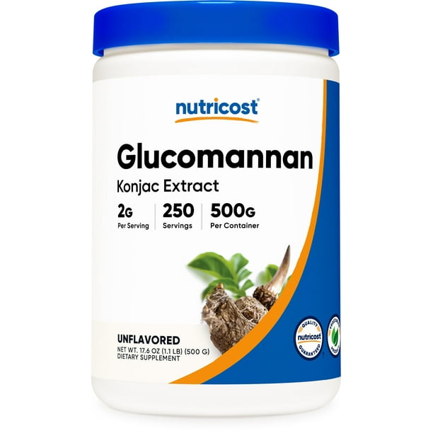 Nutricost Glucomannan Powder 500 Grams - Gluten Free & Non-GMO ...