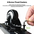 18-Inch Round Rolling Plant Stand with Locking Casters, Heavy-Duty Rust ...