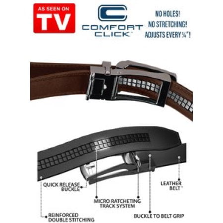 As Seen on TV - Comfort Click Men's Adjustable Belt, Black - Walmart.com