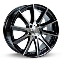 RTX Force 15x6.5 4x100 ET42 CB73.1 Black Machined Wheel - Walmart.com