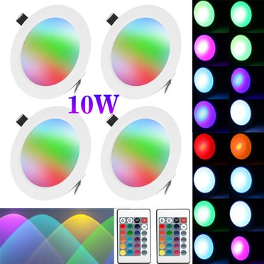 Smart Recessed Lighting, 4 inch RGB LED Recessed Lighting with Warm ...