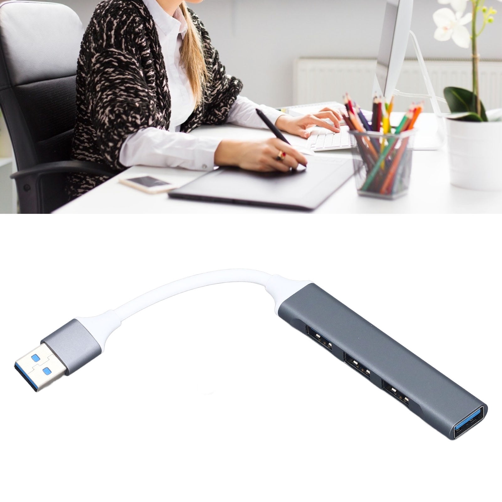 Expansor USB portátil Adaptador Multipuerto USB 3.0 4 Puertos | Walmart ...