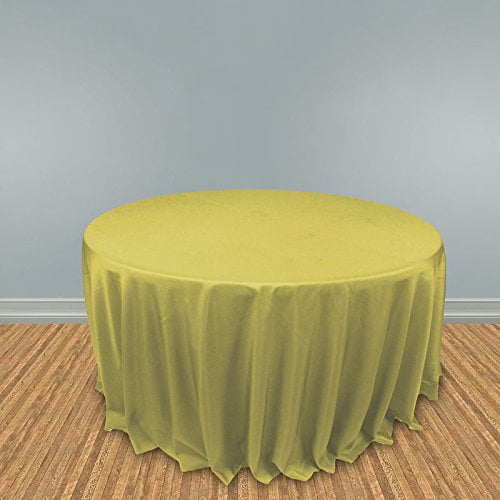SimplyPoly Tablecloth-Round (120" Round, Butter Yellow) - Walmart.com