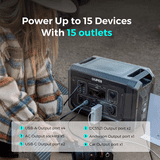 OUPES Mega 2 Portable Power Station 2400W 2048Wh + B2 Battery 4096Wh ...