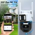 Solar Security Camera - 360° Dual Lens,5G/2.4G WIFI,Spotlight/siren ...