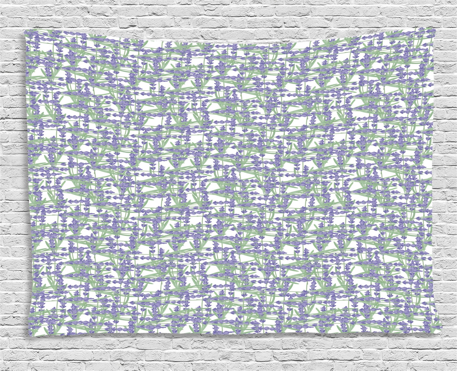 Lavender Tapestry, Grid Design with Springtime Herbs Aromatic Fragrant ...