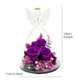 Fzsteel Preserved Rose in Glass Dome with Angel Figurine - Perfect ...