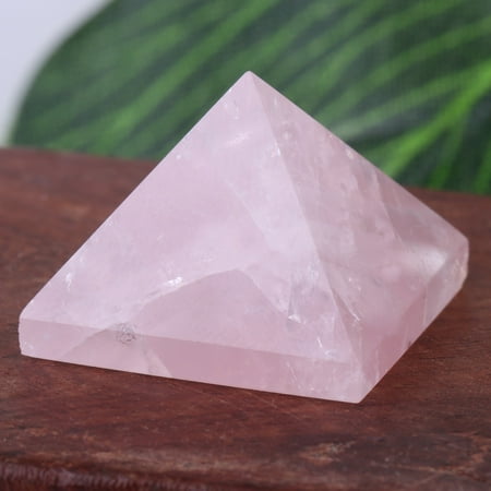 Loewten Pyramid Decoration, Pink Crystal Pyramid, For Luck In Life Good ...