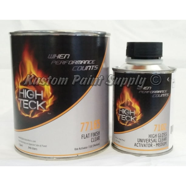 High Teck Flat Finish Clear Coat Quart Kit 77165, 7102 - Walmart.com