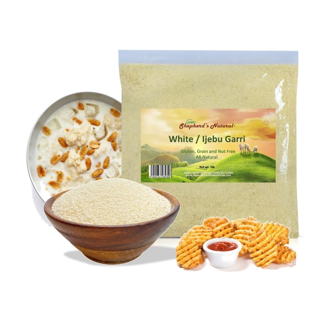 Nigerian Ijebu Garri / White Gari by Shepherd's Natural 5 lbs. CLEAN ...
