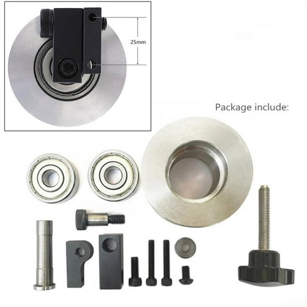 50mm Double Bearing Powered Wheel Belt Sander Conveyor Belt Guide Wheel ...