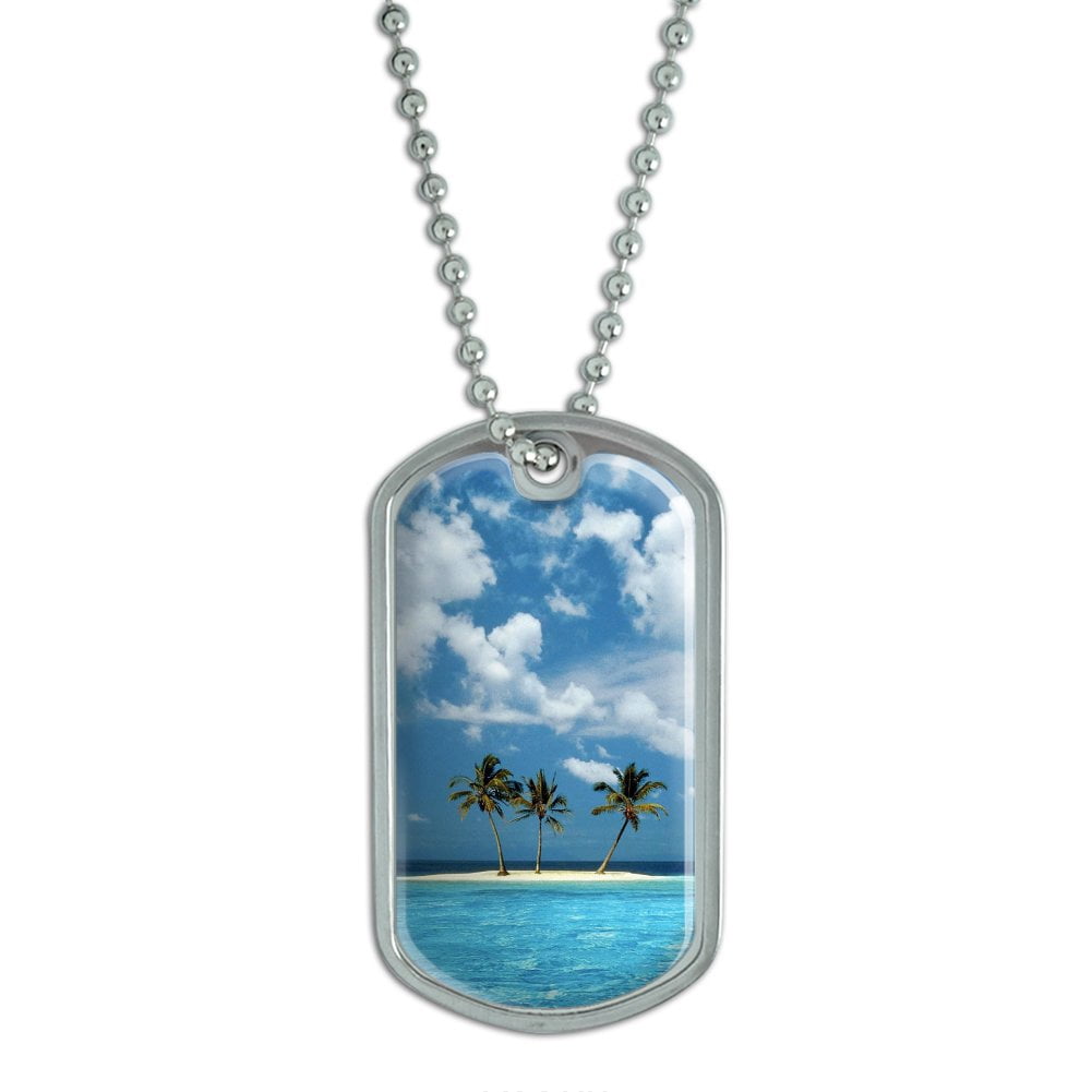 Tropical Deserted Island - Beach Ocean Dog Tag - Walmart.com
