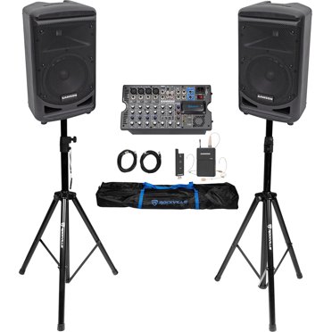 Samson Expedition XP800 800w Portable 8" PA DJ Speaker System+Dual ...