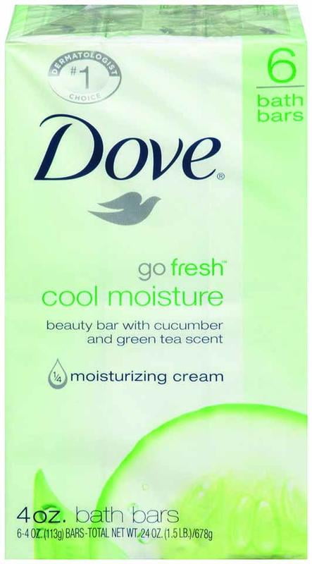 Dove Beauty Bar Cucumber And Green Tea 3 75 Oz 6 Bars Pack Of 14