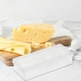 Clear Plastic Cheese Storage Container with Lid for Cream Cheese and ...