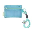 Mesh Zipper Pouch with Lanyard Portable Mini Storage Bag Lightweight ...
