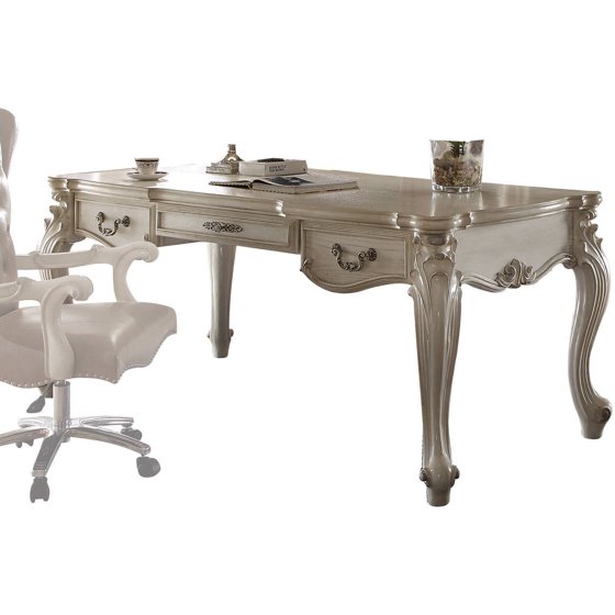 Acme Versailles Executive Desk, Bone White - Walmart.com