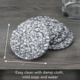 Thirstystone 4-Pack Black & White Natural Terrazzo Coasters 4" Square ...