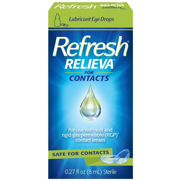 Refresh Relieva For Contacts Lubricant Eye Drops For Use with Contact ...