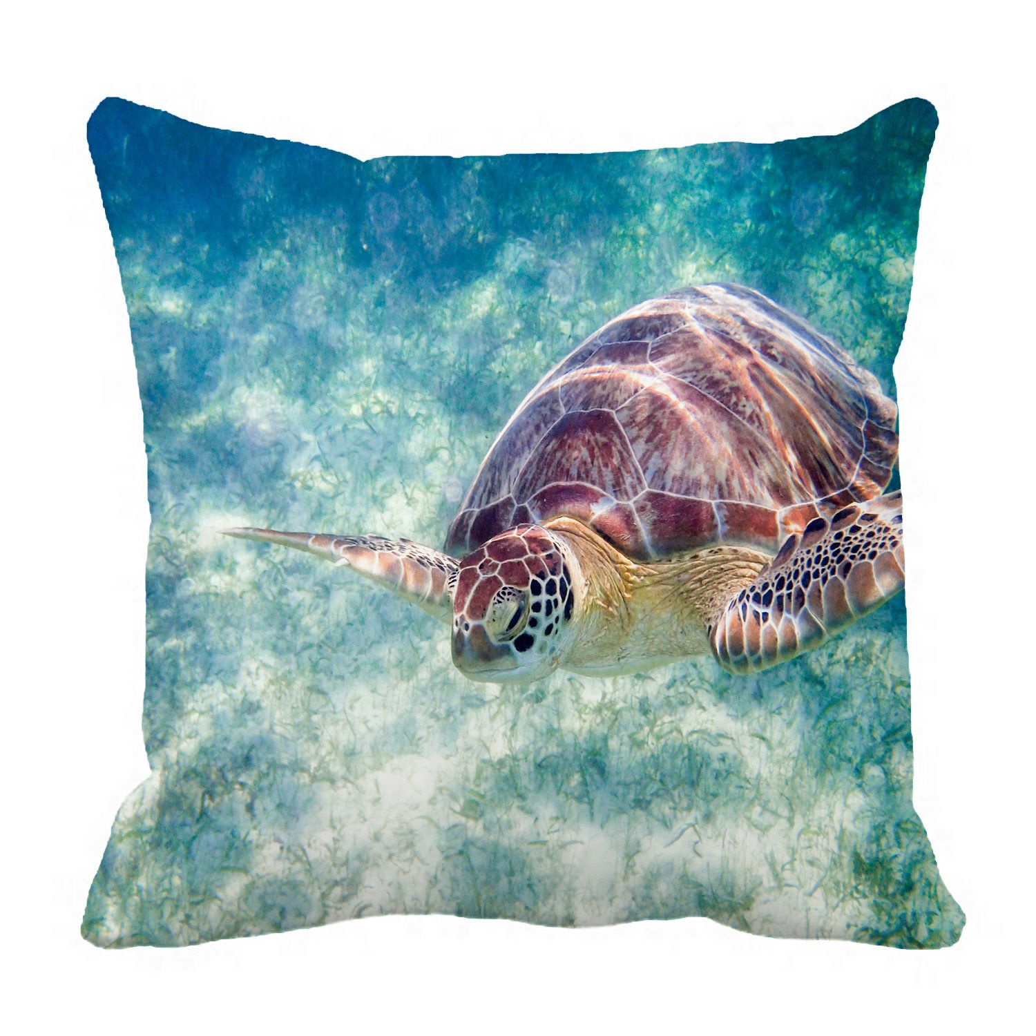 PHFZK Animal Pillow Case, Sea Turtle on a Beach in the Riviera Maya ...