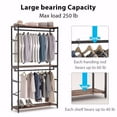 Tribesigns Double Rod Closet Organizer, 3-Tier Metal Shelf Wardrobe ...