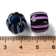 Spray Printed Opaque Acrylic European Beads Large Hole Beads Barrel ...