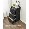 VASAGLE 3-Drawer Vertical File Cabinet, Home Office Stand, Adjustable ...