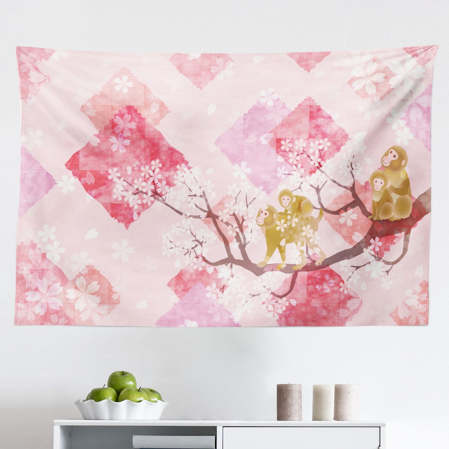 Flower Tapestry, Watercolors Illustration of Different Kinds of Flowers ...